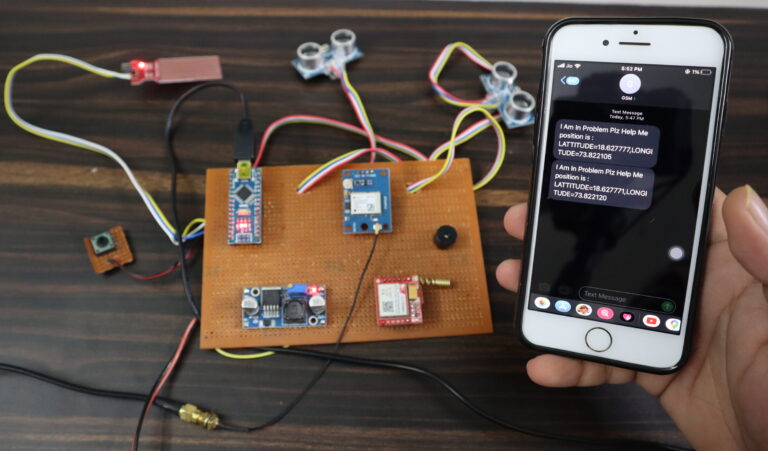 Arduino Based Blind Stick With GPS And GSM