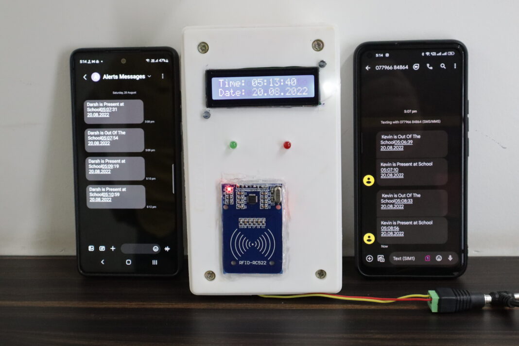 RC522 RFID And GSM Based Attendance System