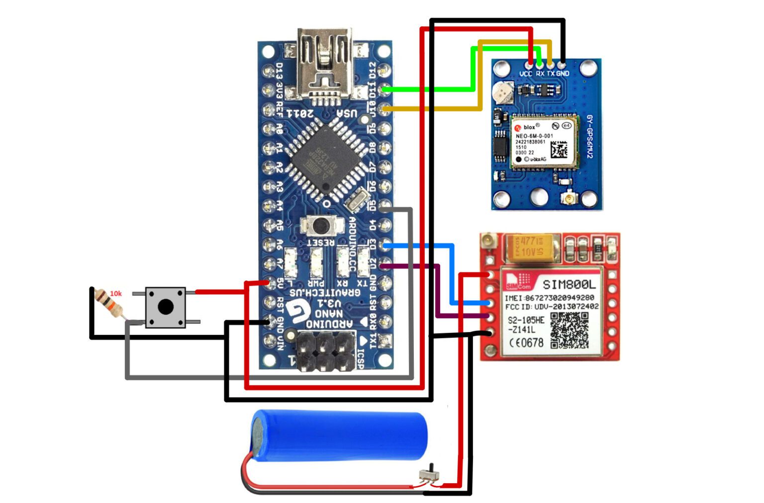 GPS Tracker Using Arduino | Sim800l