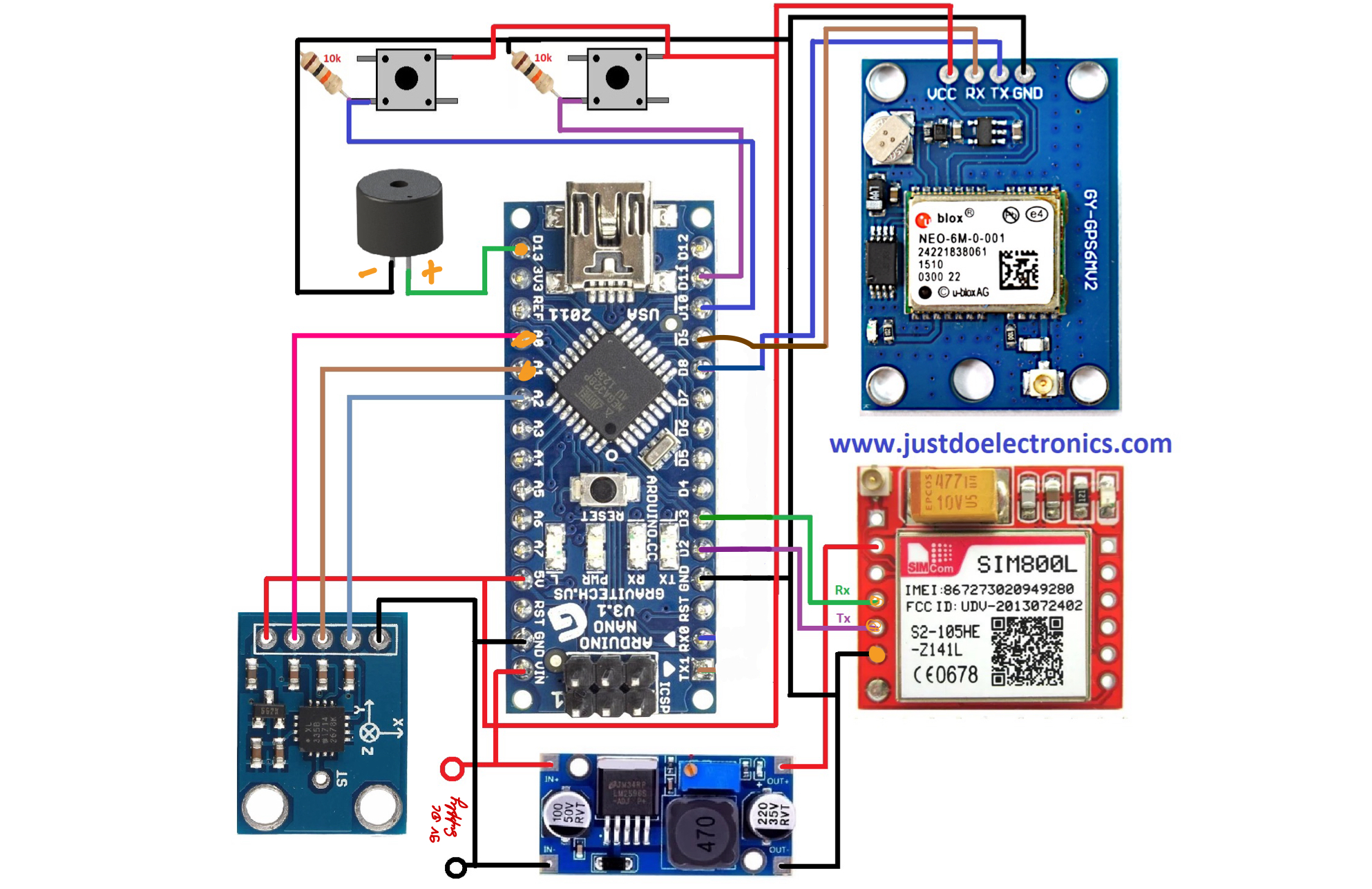 Vehicle Accident Alert System Using ADXL-335 Sensor